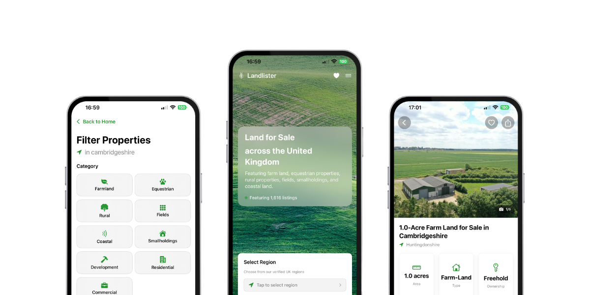 Land Buying App UK - Download Landlister | Land for Sale